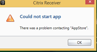 Citrix Receiver Error – Could Not start app – There was a problem ...